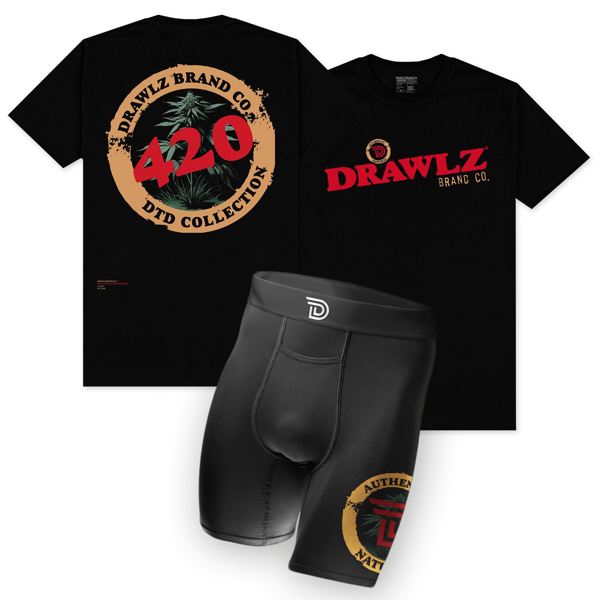 420 dRAWlz Pack | Men's Boxer Brief and TShirt – Drawlz Brand Co.